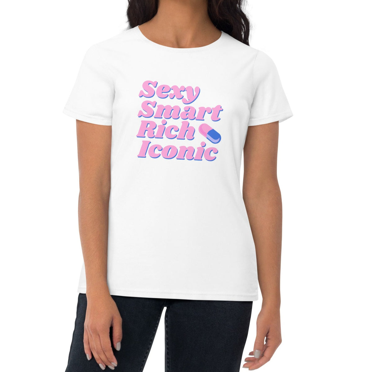 Sexy, Smart, Rich, Iconic Fitted Baby Tee – HAYLEY ELSAESSER